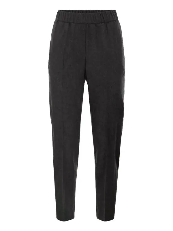 Peserico Tapered Elasticated-waistband Trousers - Grey