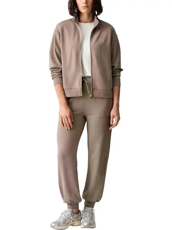 EA7 Drawstring Elasticated Track Pants - Neutrals