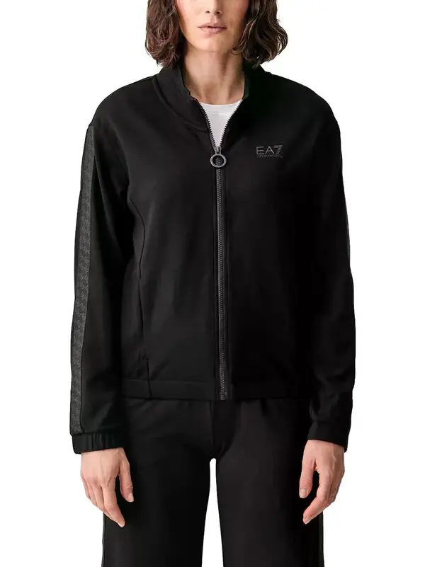 EA7 Logo Tape Track Jacket - Black