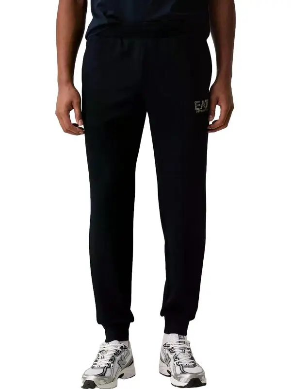 EA7 Logo-patch Track Pants - Black