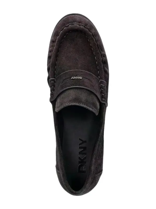 Dkny Suede Slip-on Loafers - Brown