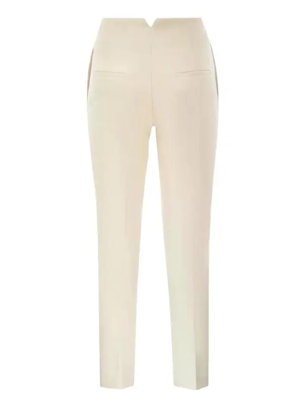 Peserico Stitched-crease Slim-leg Trousers - Neutrals