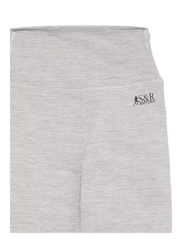 SPORTY & RICH Logo-print Flared Leggings - Grey