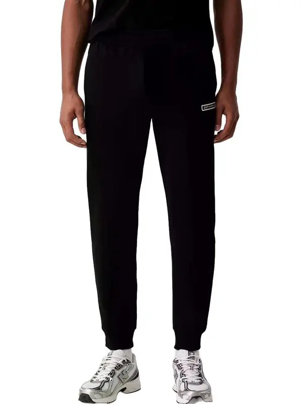 EA7 Logo-patch Track Pants - Black