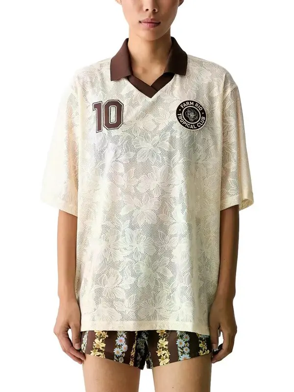 Adidas X Farm Rio Premium Jacquard Jersey - Neutrals