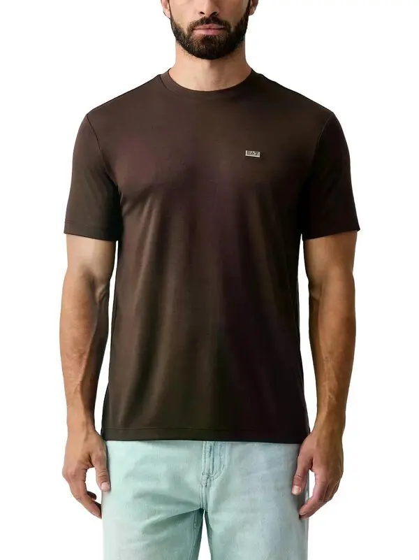 EA7 Logo-plaque T-shirt - Brown