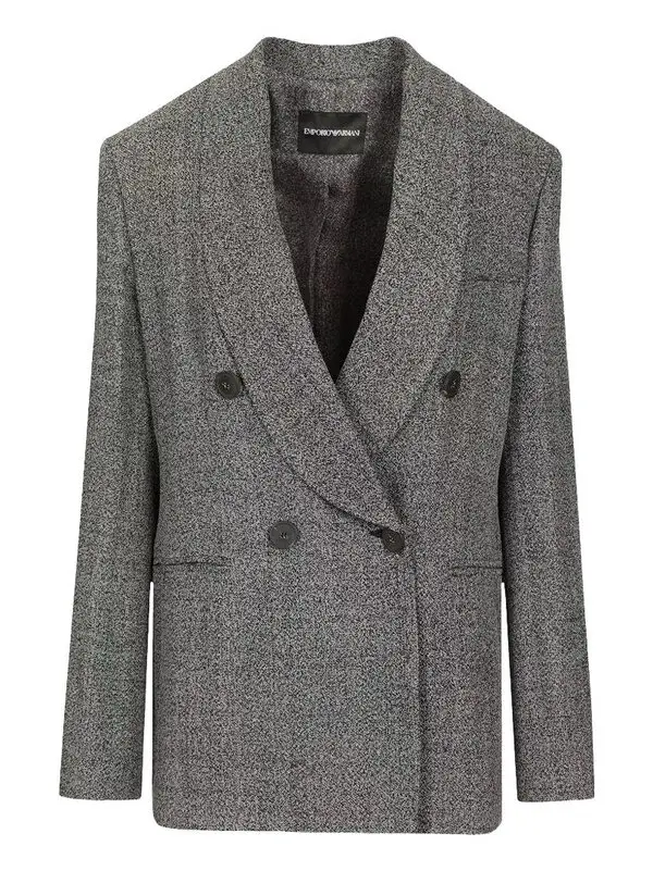 Emporio Armani Double-breasted Blazer - Grey