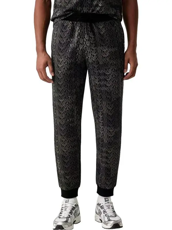 EA7 Logo-print Track Pants - Black