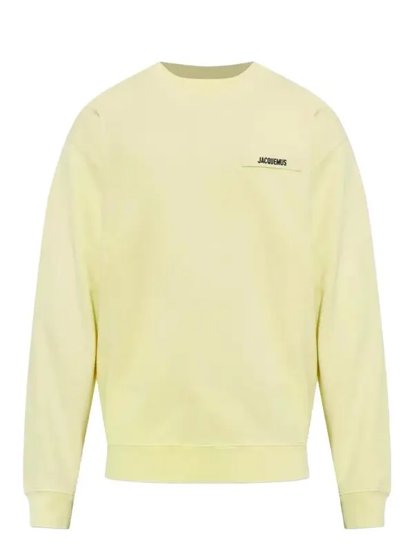 Jacquemus Logo Patch Crew Neck Sweater - Yellow