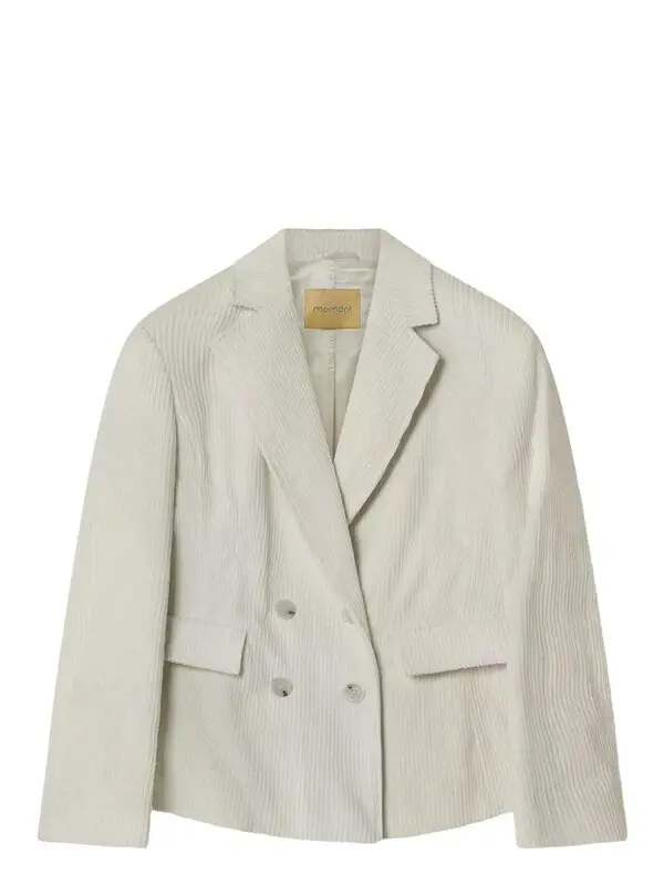 Momoni Double-breasted Corduroy Blazer - Neutrals