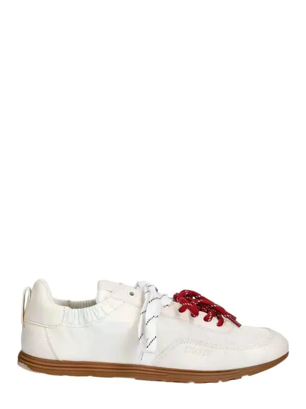 Dkny Arianna Logo-embossed Panelled Sneakers - Neutrals