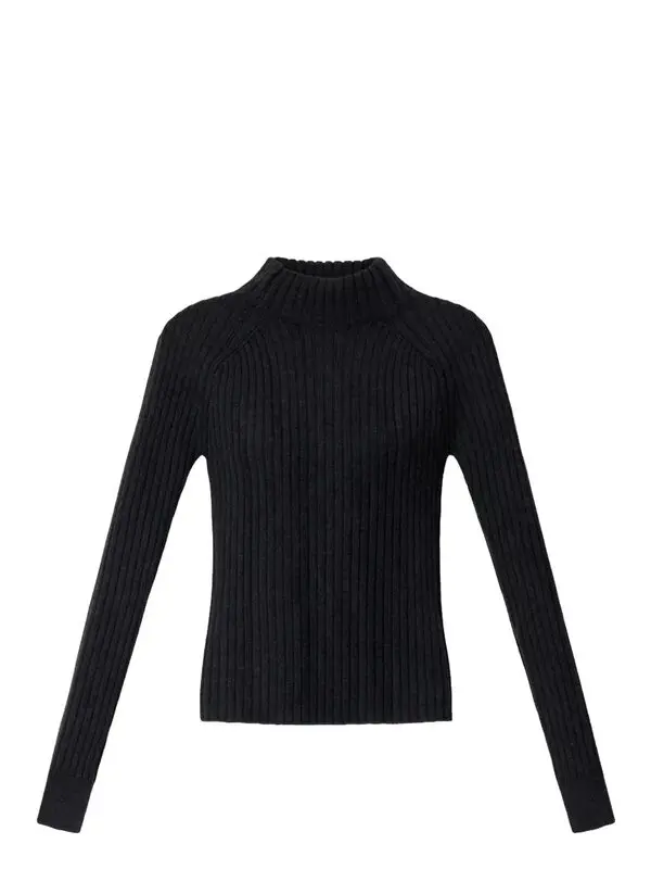 Isabel Marant Étoile Virginia Ribbed-knit Mock Neck Sweater - Black