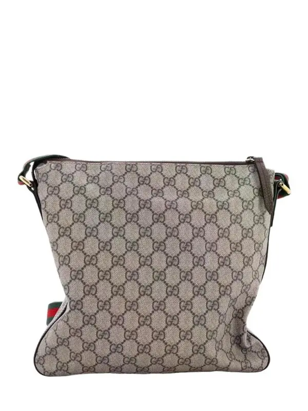 Gucci Gg Coated Canvas Applique Medium Crossbody Bag - Brown