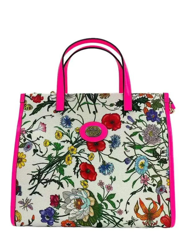 Gucci Flora Tote Bag - White