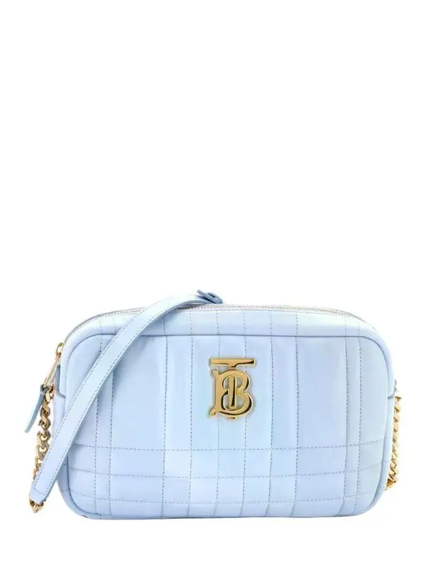 Burberry Lola Quilted Leather Small Camera Bag - Blue