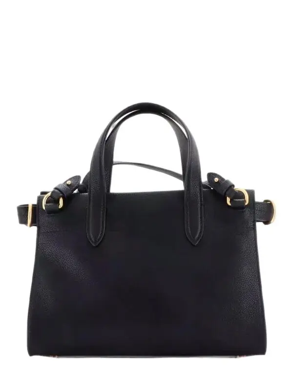 Burberry Cotsworld Leather Mini Tote Bag - Black