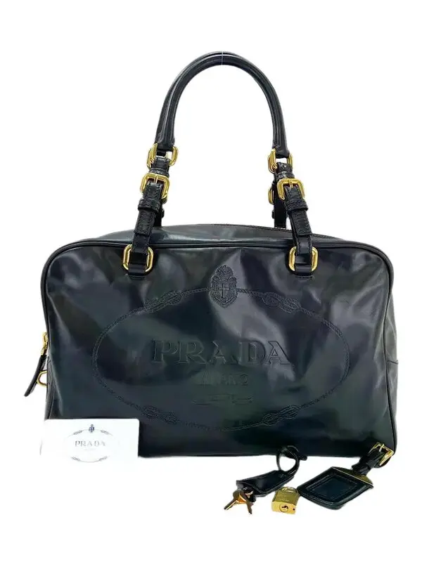 Prada Boston Tote Bag - Black