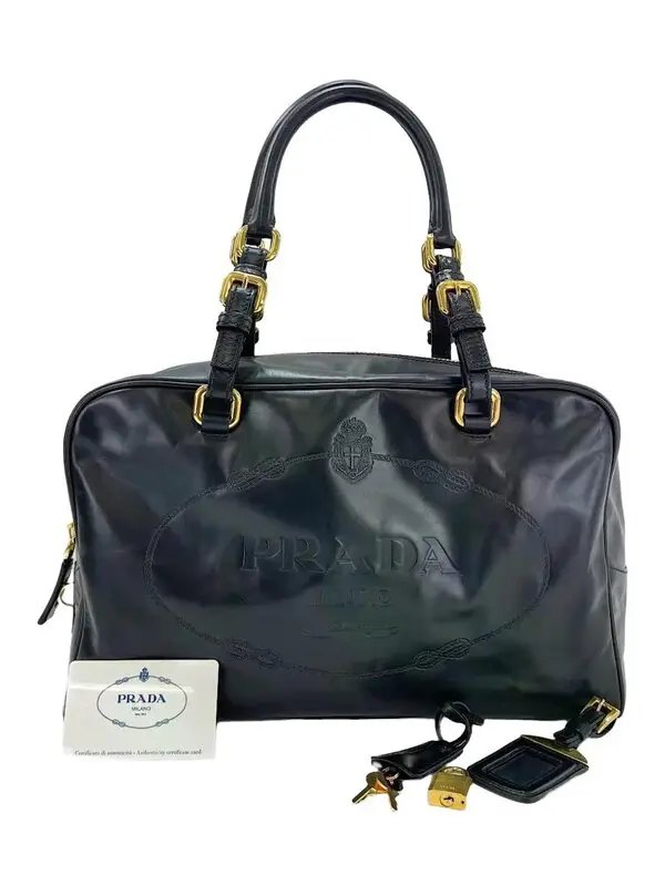 Prada Boston Tote Bag - Black