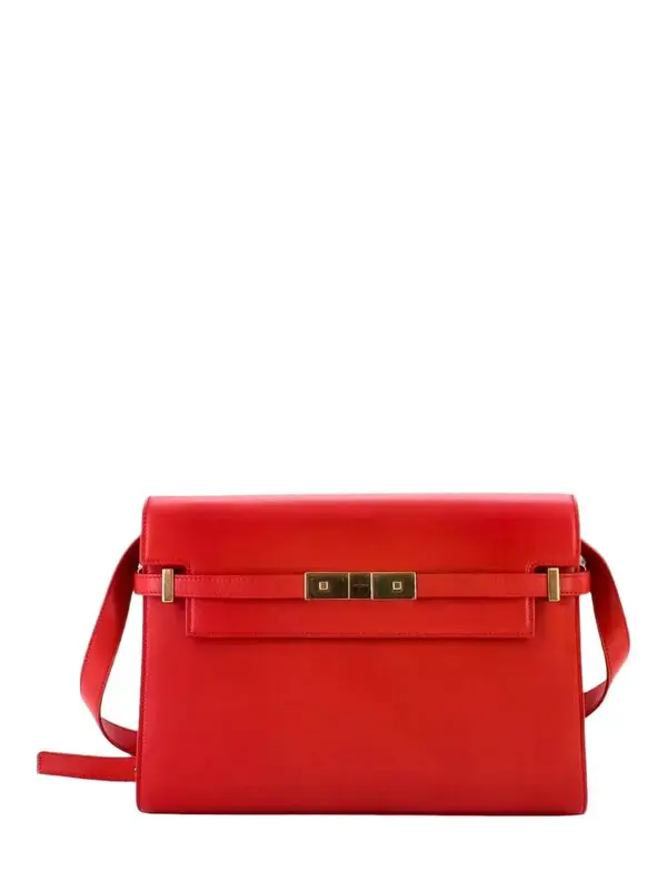Saint Laurent Manhattan Leather Medium Shoulder Bag - Red
