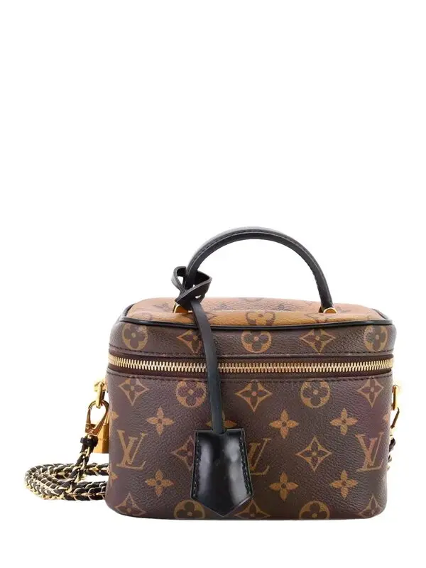 LOUIS VUITTON Reverse Monogram Canvas Vanity Pm Satchel - Brown