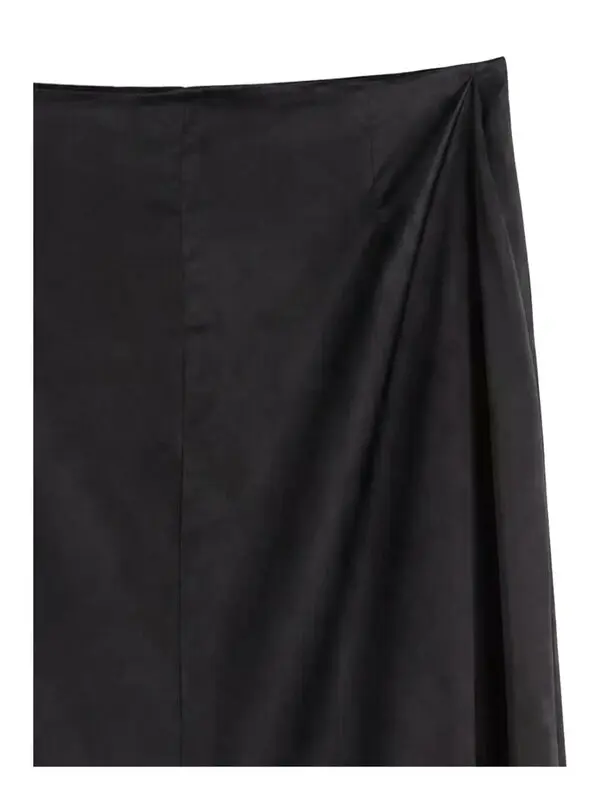 DANAME Draped Detail Maxi Skirt - Black