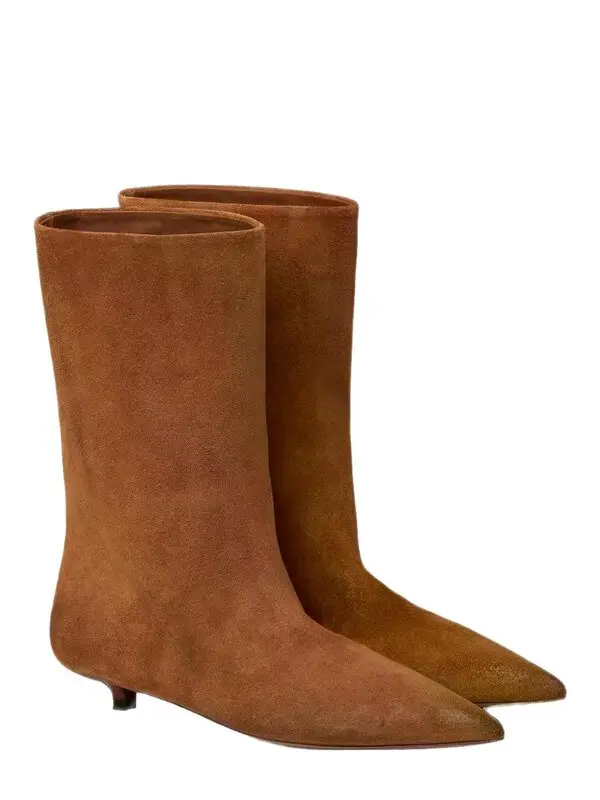 Marsèll Spino Pointed-toe Suede Ankle Boots - Brown