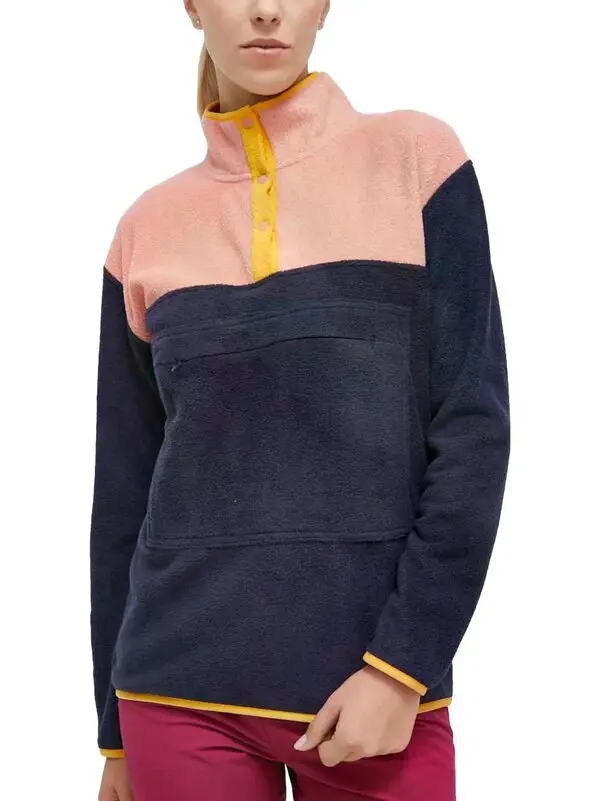 VIKING Color-block Fleece Sweater - Blue