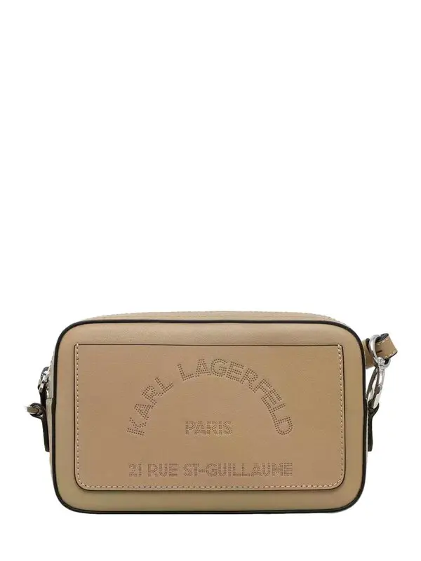 Karl Lagerfeld Perforated Logo Shoulder Bag - Neutrals