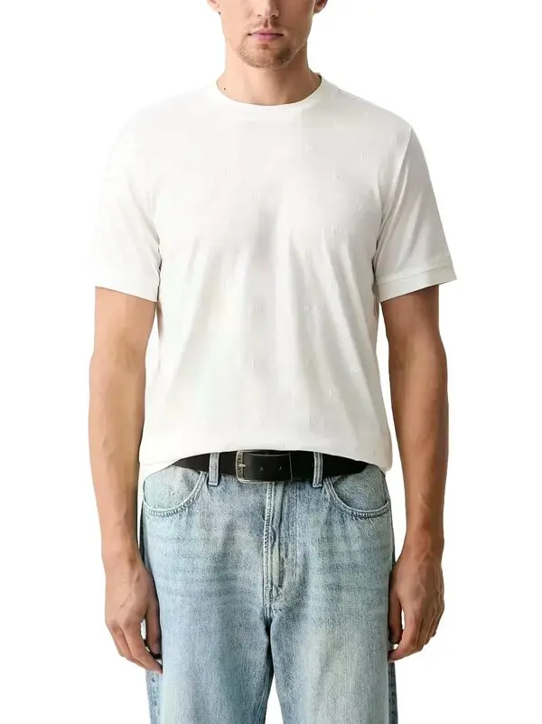 Karl Lagerfeld Monogram-jacquard T-shirt - White