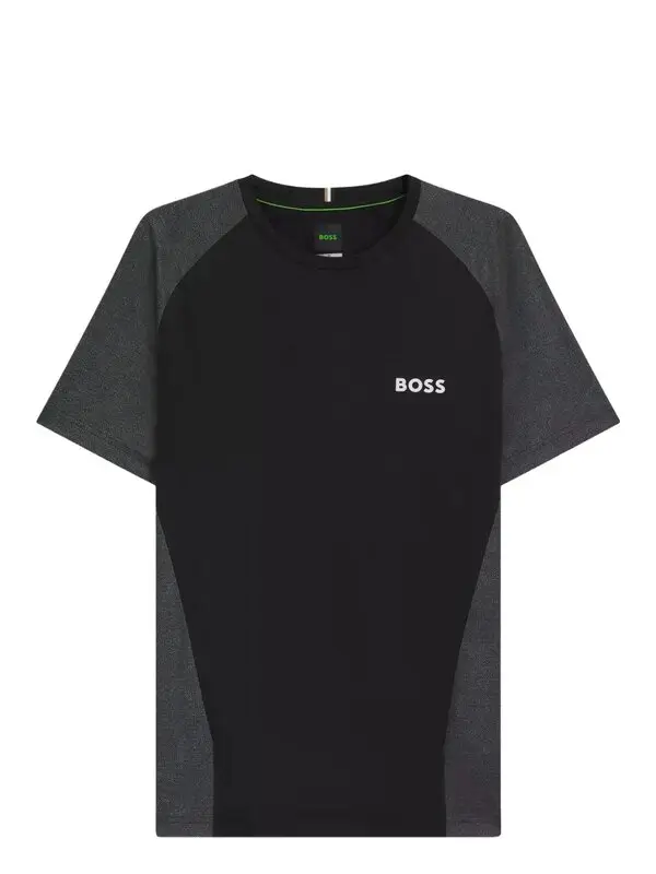 BOSS Panelled Raglan-sleeved T-shirt - Black