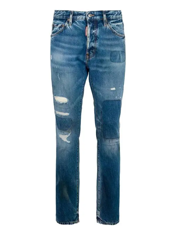 Dsquared2 Worker Wash Teddy Jeans - Blue