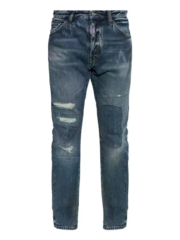 Dsquared2 Worker Wash Teddy Jeans - Blue