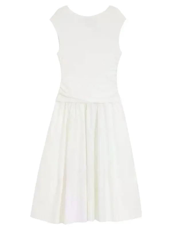 BOSS Ruched Detail Midi Dress - White