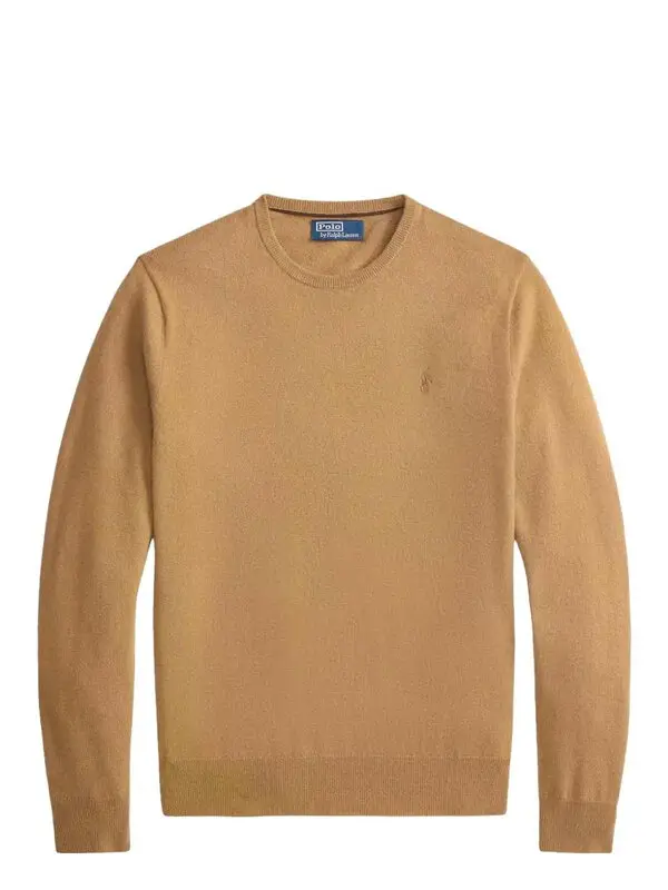 Polo Ralph Lauren Crewneck Wool Sweater With Embroidered Pony - Neutrals