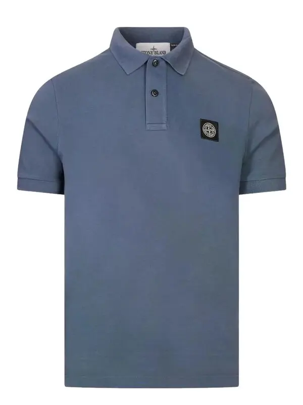 Stone Island Logo-patch Polo Shirt - Blue