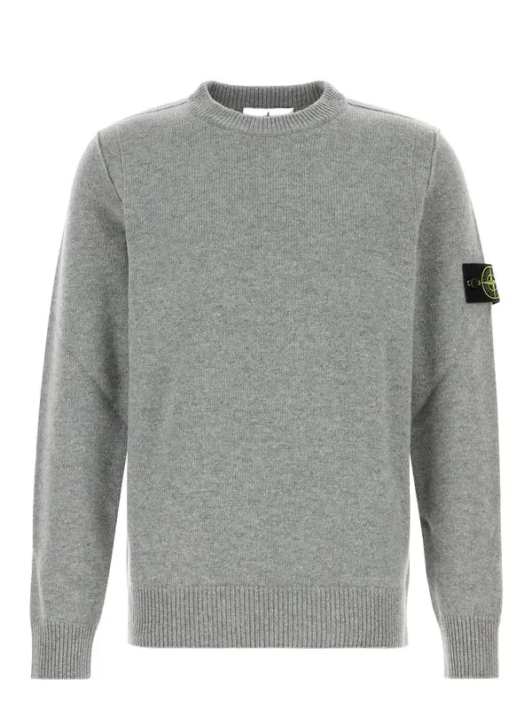 Stone Island Wool Blend Crew Neck Sweater - Grey