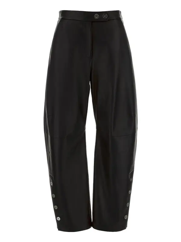 Sportmax Leather Cinepresa Pants - Black
