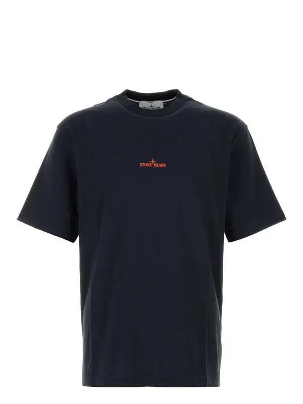 Stone Island Navy Cotton T-shirt - Blue