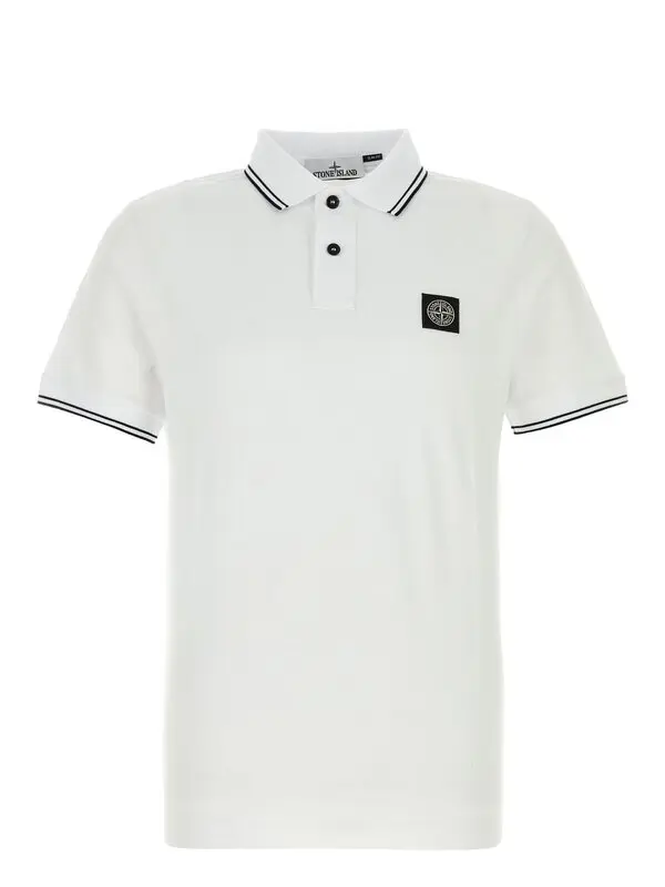 Stone Island Stretch Piquet Polo Shirt - White