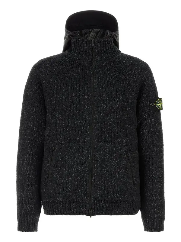 Stone Island Reversible Cotton Blend Jacket - Black