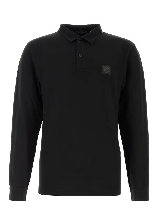 Stone Island Cotton Polo Shirt - Black