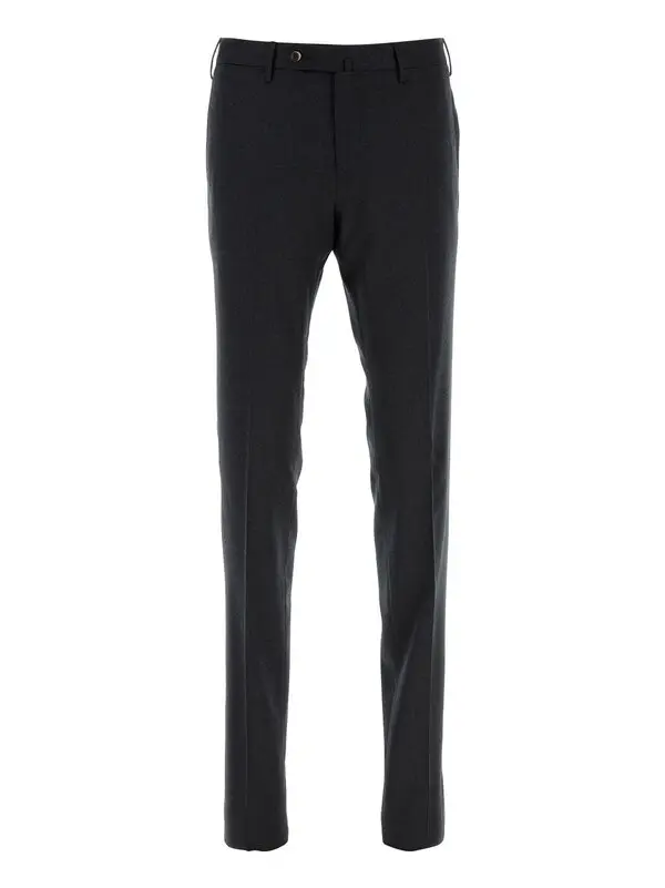 PT TORINO Slate Stretch Virgin Wool Trousers - Grey