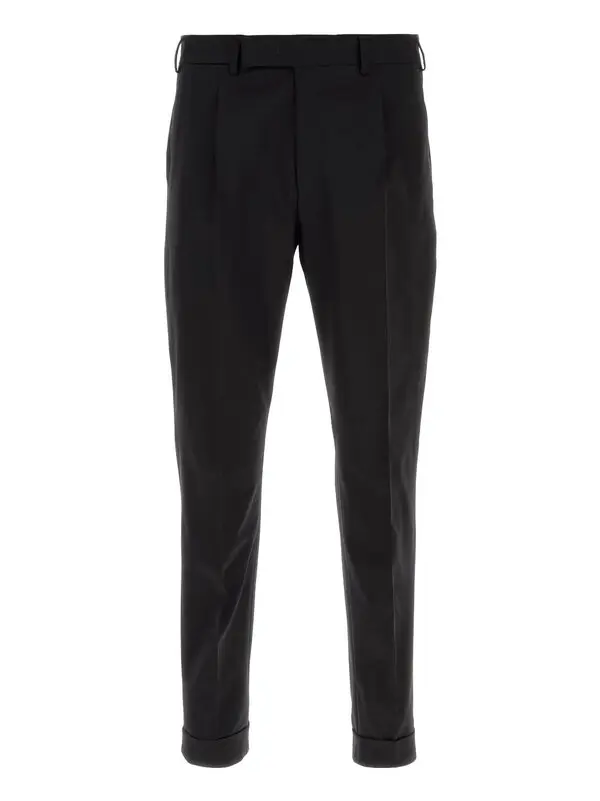 PT TORINO Stretch Wool Trousers - Black