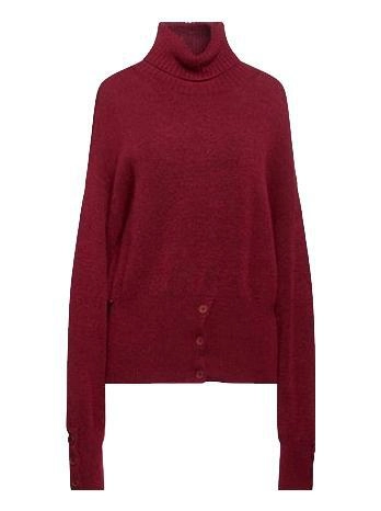 MANILA GRACE Garnet Polyamide, Wool, Viscose, Elastane Turtleneck - Red