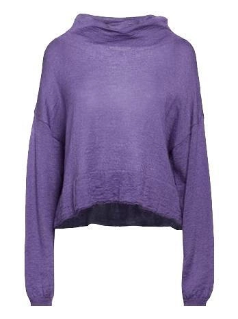 MANILA GRACE Knitted Turtleneck Pullover - Purple