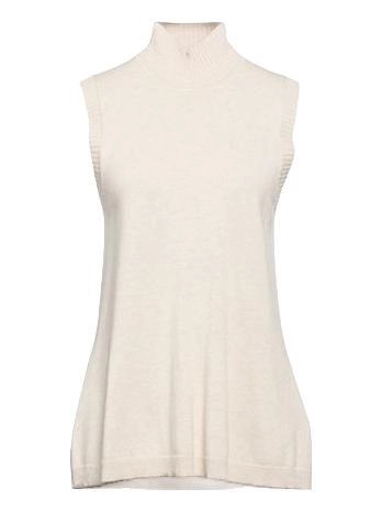 PUROTATTO Wool & Cashmere Sleeveless Turtleneck - Beige