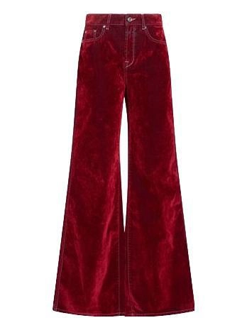 DEPARTMENT 5 Wide-leg Velvet Pants - Red