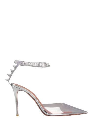 Amina Muaddi Pvc Pumps With Crystal Embellishments - Transparent