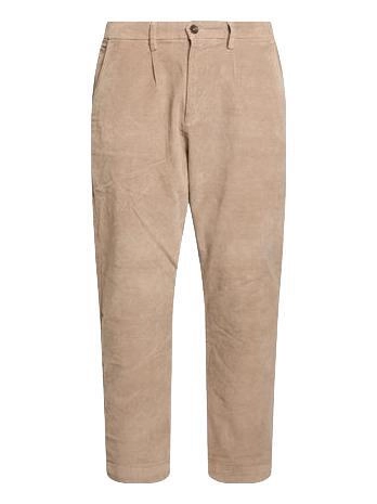 HAMAKI-HO Cotton Blend Corduroy Trousers - Beige
