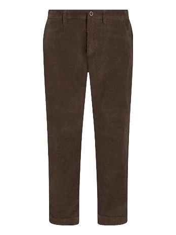 HAMAKI-HO Cotton Blend Corduroy Trousers - Brown